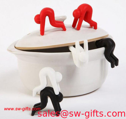 Creative Small People Shaped Lid Insert Candy Color Rubber Inserts Useful Mobile Phone Sta supplier