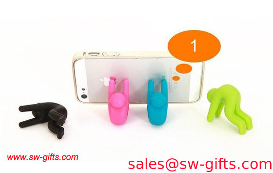 Creative Small People Shaped Lid Insert Candy Color Rubber Inserts Useful Mobile Phone Sta supplier