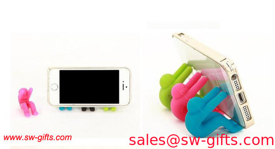 Creative Small People Shaped Lid Insert Candy Color Rubber Inserts Useful Mobile Phone Sta supplier