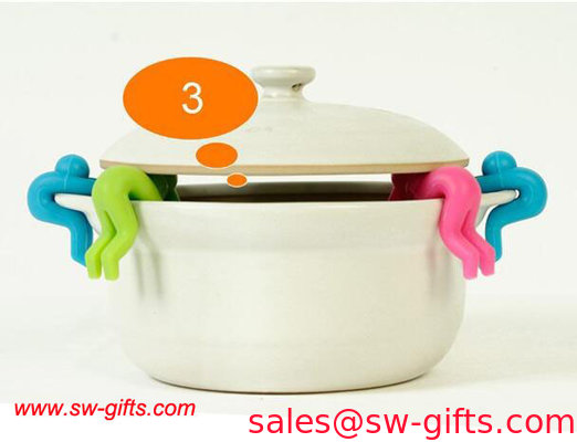 Creative Small People Shaped Lid Insert Candy Color Rubber Inserts Useful Mobile Phone Sta supplier
