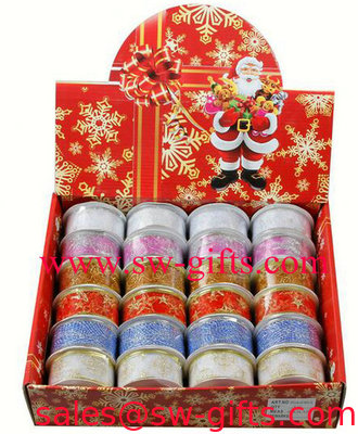 Organza Bling Ribbon Wreath Christmas Present Weeding Wire Edged Packing Gifts supplier