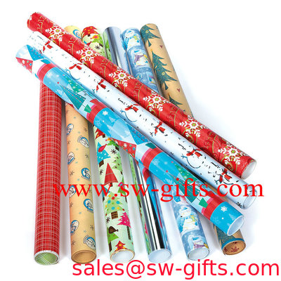 Gift Wrapping Paper Roll with gold paper sheet for Christmas Gift boxes Show Boxes supplier