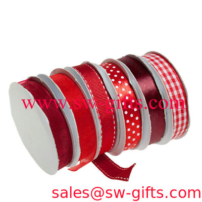 Bronzing multicolor rosettes ribbons awards Plain Color Woven Organza ribbon supplier