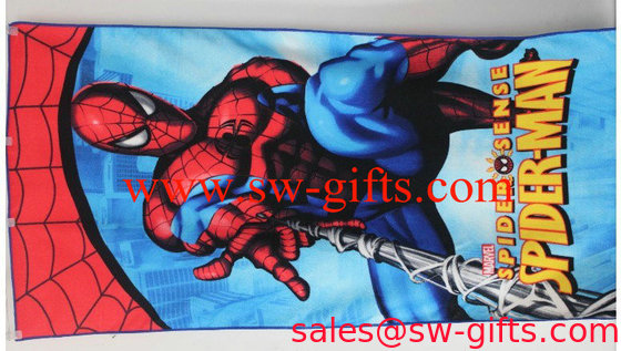 100% Cotton bath towels kid cartoon pattern for baby bath towel high absorption supplier