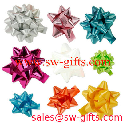 Gift Decorative Plastic Ribbon Bow Metallic PP bow & Ribbon Christmas accessory supplier