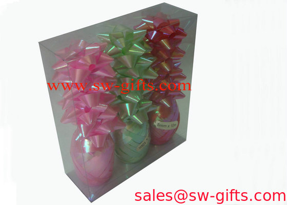Gift Wrapping Star Ribbon Bow for Christmas/Holiday Gold Metallic Star Ribbon Bows supplier