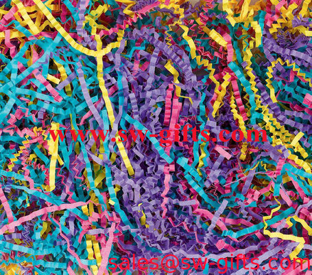 Fancy colorful shredded paper ,tissue shredded paper ,colored shredded supplier
