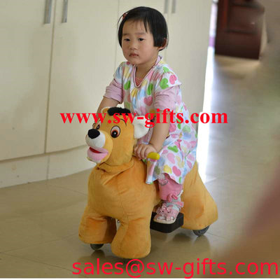 Fashionable motorized plush riding animals,animal motorized in mall supplier