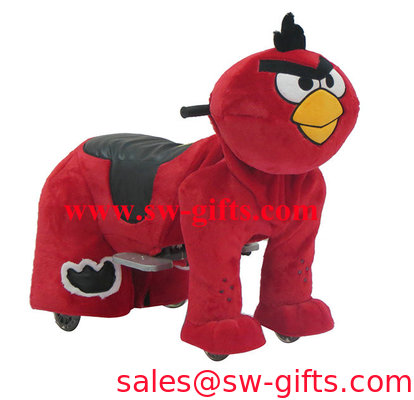 Funny kid toys motorized plush riding animal ,animal scooter in mall supplier