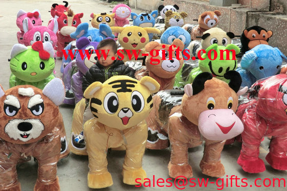 China Supplier Kids Ride Plush Walking Animal Rides with Led lights for Sale supplier