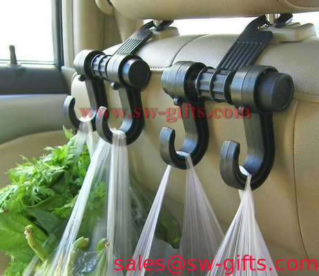 New Double Auto Car Back Seat Headrest Hanger Holder Hooks Clips For Bag Purse Cloth Grocery Automobile Accessories supplier