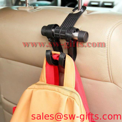 New Double Auto Car Back Seat Headrest Hanger Holder Hooks Clips For Bag Purse Cloth Grocery Automobile Accessories supplier