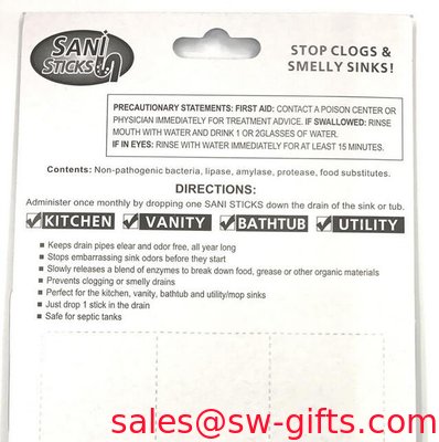 12pcs/bag Sani Pipeline Kitchen Toilet Bathtub Decontamination Rod Sticks Sewer Cleaning and Deodorizer Unscented supplier