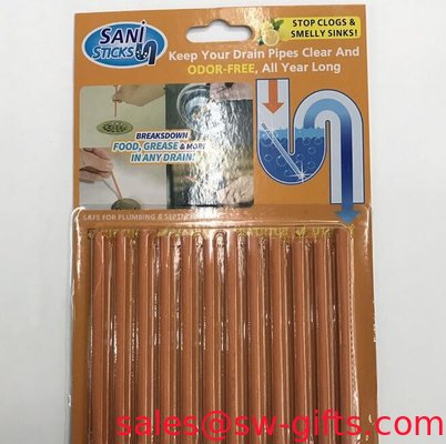 12pcs/bag Sani Pipeline Kitchen Toilet Bathtub Decontamination Rod Sticks Sewer Cleaning and Deodorizer Unscented supplier