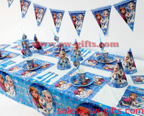Disney Frozen Princess Anna Elsa Kids Birthday Party Decoration Set Party Supplies Baby Birthday Party Pack event party supplier