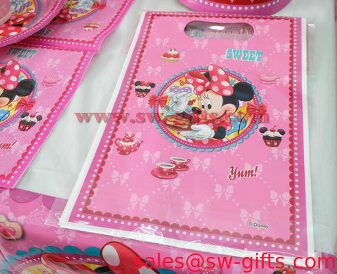Minnie Mouse Kids Birthday Party Decoration Set Party Supplies cup plate banner hat straw loot bag fork supplier