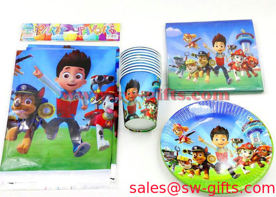 Paw patrol theme Children Party Sets Tableware Sets Paper Plate Napkins Happy Birthday Party Supplies Decoration supplier