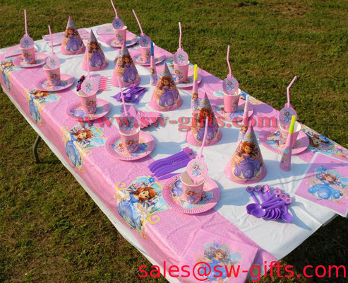 Princess Sofia the first theme Kids Birthday Party Decoration Set Party Supplies Baby Birthday Pack event party supplies supplier