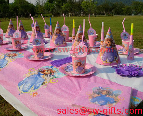 Princess Sofia the first theme Kids Birthday Party Decoration Set Party Supplies Baby Birthday Pack event party supplies supplier