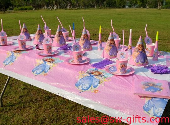 Princess Sofia the first theme Kids Birthday Party Decoration Set Party Supplies Baby Birthday Pack event party supplies supplier