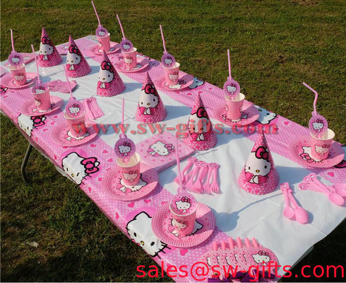 Hello Kitty Cat theme Kids Birthday Party Decoration Set Party Supplies Baby Birthday Pack event party supplies supplier