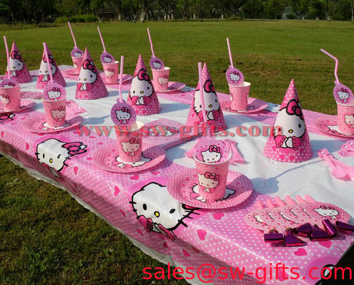 Hello Kitty Cat theme Kids Birthday Party Decoration Set Party Supplies Baby Birthday Pack event party supplies supplier