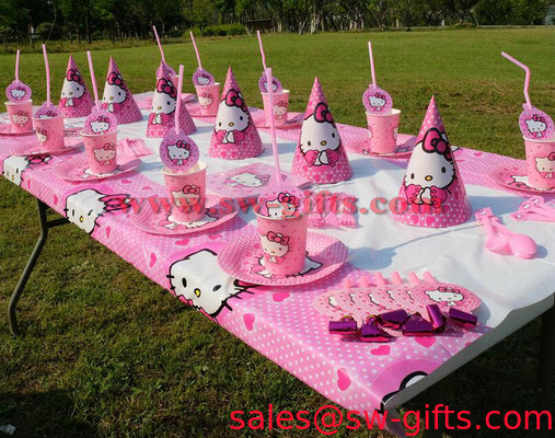 Hello Kitty Cat theme Kids Birthday Party Decoration Set Party Supplies Baby Birthday Pack event party supplies supplier