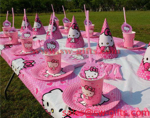 Hello Kitty Cat theme Kids Birthday Party Decoration Set Party Supplies Baby Birthday Pack event party supplies supplier