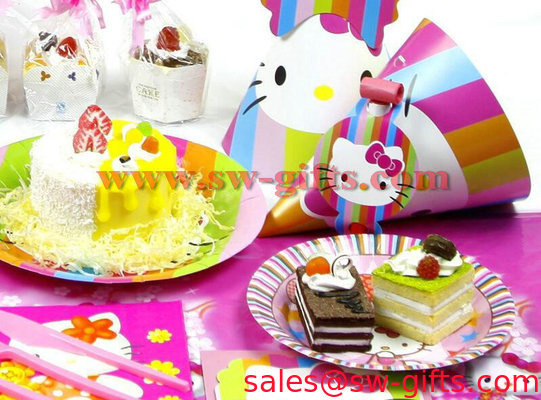 Kids Birthday Party Decoration Set Birthday Hello Kitty Theme Party Supplies Baby Birthday Party Pack supplier