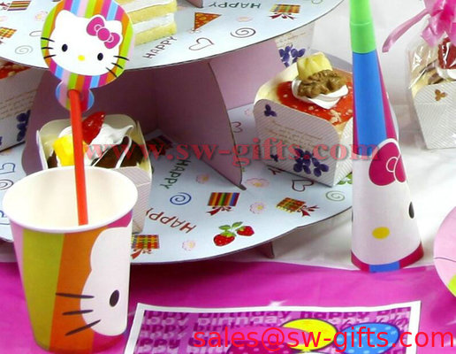 Kids Birthday Party Decoration Set Birthday Hello Kitty Theme Party Supplies Baby Birthday Party Pack supplier
