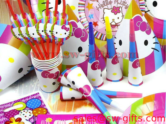 Kids Birthday Party Decoration Set Birthday Hello Kitty Theme Party Supplies Baby Birthday Party Pack supplier