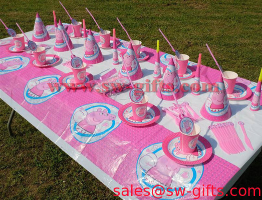 Pink Pig theme Kids Birthday Party Decoration Set Party Supplies Baby Birthday Pack event party supplies supplier
