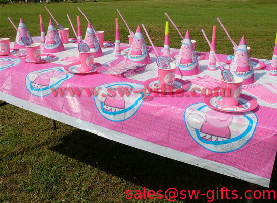 Pink Pig theme Kids Birthday Party Decoration Set Party Supplies Baby Birthday Pack event party supplies supplier