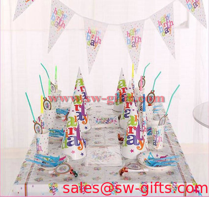 Baby Birthday Party Decoration Disposable Tablewares Package Happy Birthday Party Set Disposable Supplies supplier