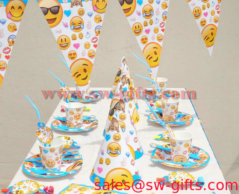 Emoji Smile Cry Kids Birthday Party Decoration Set Party Supplies Baby Birthday Party Pack event party supplies supplier