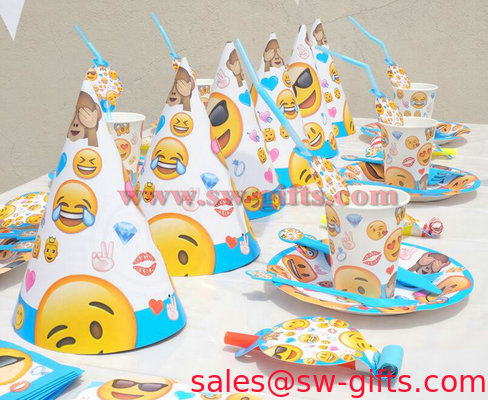 Emoji Smile Cry Kids Birthday Party Decoration Set Party Supplies Baby Birthday Party Pack event party supplies supplier