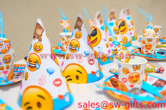 Emoji Smile Cry Kids Birthday Party Decoration Set Party Supplies Baby Birthday Party Pack event party supplies supplier