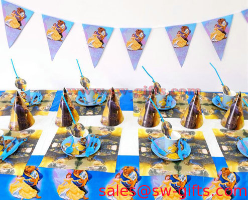 Beauty and the Beast Kids Birthday Party Decoration Set Party Supplies Baby Birthday Party Pack event party supplies supplier