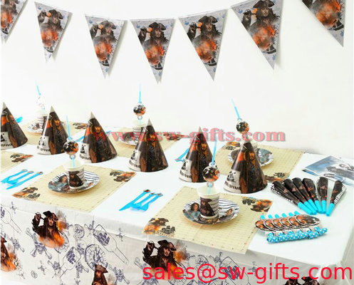 Pirates of the Caribbean Kids Birthday Party Decoration Set Party Supplies Baby Birthday Party Pack event party supplies supplier