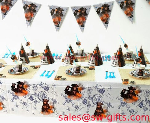 Pirates of the Caribbean Kids Birthday Party Decoration Set Party Supplies Baby Birthday Party Pack event party supplies supplier