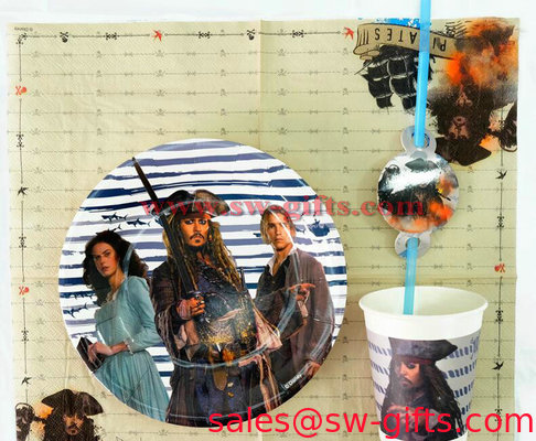 Pirates of the Caribbean Kids Birthday Party Decoration Set Party Supplies Baby Birthday Party Pack event party supplies supplier