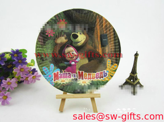Masha and bear Disposable Tableware sets Boy Birthday Party Decoration Table Cloth cups Paper plate Napkin Flag supplier