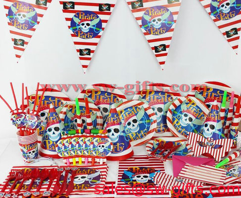 Kids Birthday Party Decoration Set Pirate Theme Party Supplies Baby Birthday Party Pack supplier