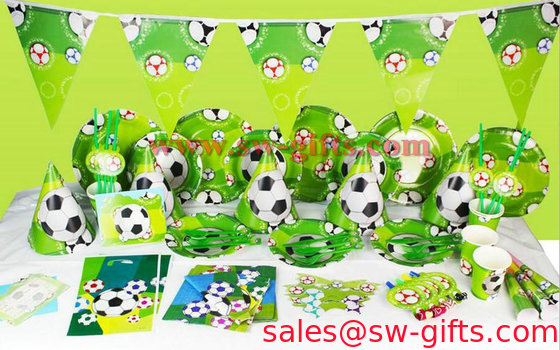 2019 Kids Boys Birthday Party Decoration carton Set Football Theme Party Supplies Baby Birthday Party celebration supplier