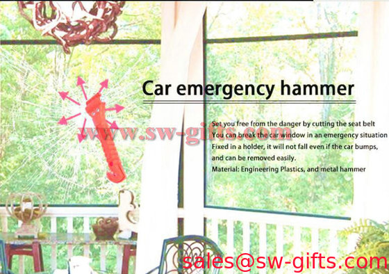 Mini Car Safety Hammer Life Saving Escape Emergency Hammer Seat Belt Cutter Window Glass Breaker Car Rescue Red Hammer supplier