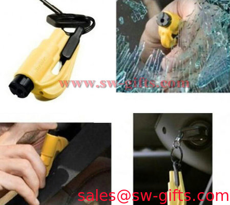 3 in 1 Emergency Mini Safety Hammer Auto Car Window Glass Breaker Seat Belt Cutter Rescue Hammer Car Life-saving Escape supplier