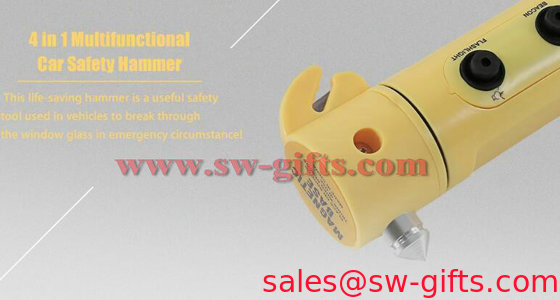 4 in 1 Car Safety Escape Hammer Life Saving Auto Emergency Tool Seat Belt Cutter Window Glass Breaker Car Rescue Tool supplier