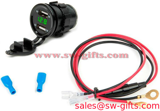 Universal Car Charger USB Vehicle DC12V-32V Waterproof Dual USB Charger 2 Port Power Socket 5V 2.1A/1A High Quality supplier