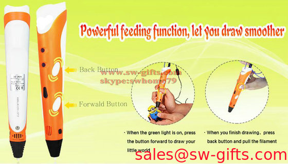 3D pens 2nd Generation LED Display DIY 3D Printer Pen With 3Color 9M ABS Arts 3d pens For Kids Drawing Tools supplier