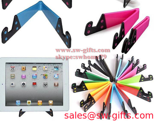 Universal V Shape Phone Tablet Stand Holder for Iphone Ipad Mini for Samsung Folding Bracket for Smartphone Tablet Mount supplier